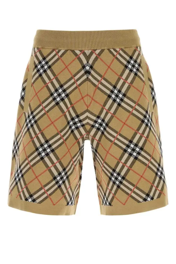 Burberry Embroidered Knit Bermuda Shorts - Multicolor