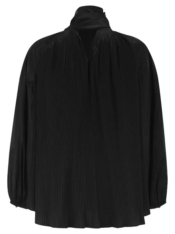 Max Mara Mxevalle Pleated Blouse With Neck Bow