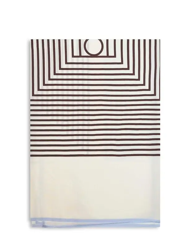 TOTEME Macadamia Silk Centered Monogram Scarf - Multicolor