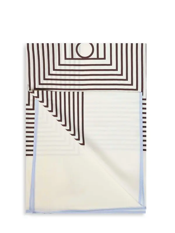 TOTEME Macadamia Silk Centered Monogram Scarf - Multicolor