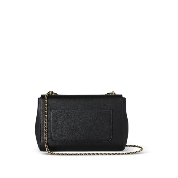 Mulberry Goat Skin Shoulder Bag With Turn-lock Fastening - Black