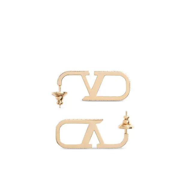 Valentino Garavani Vlogo Signature Crystal Earrings - Gold