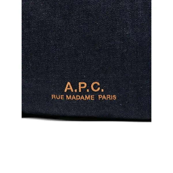 A.p.c. Indigo Cotton Satchel Bag
