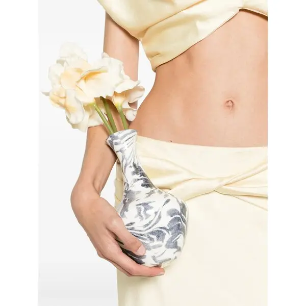 Cult Gaia Ivory Vase Clutch Bag