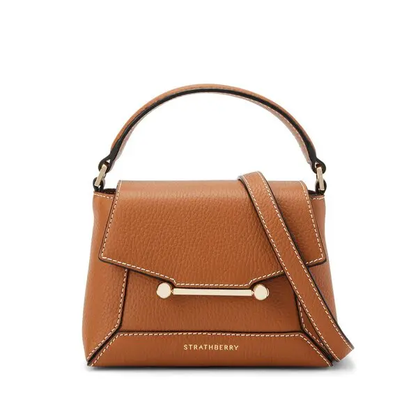 Strathberry Calf Leather Tote Bag With Gold-tone Hardware