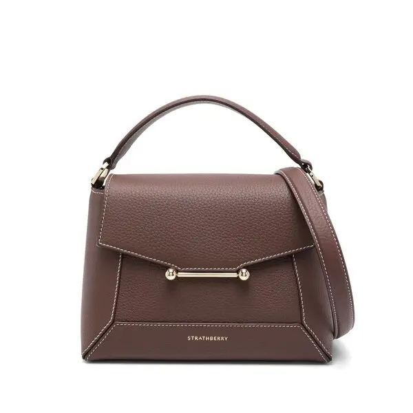 Strathberry Calf Leather Tote Bag - Brown