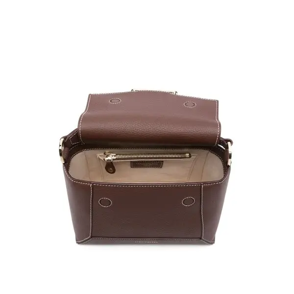 Strathberry Calf Leather Tote Bag - Brown