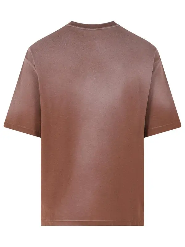 Acne Studios Cotton And Linen T-shirt With Contrast Logo Pocket