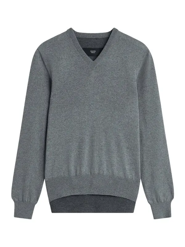 Phoebe Philo V-neck Back Wool Sweater