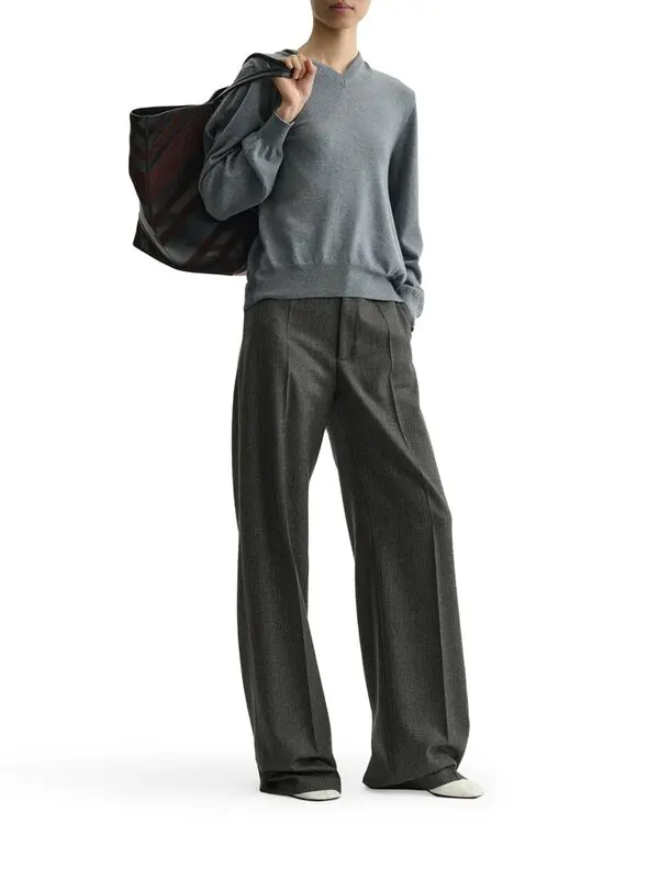 Phoebe Philo V-neck Back Wool Sweater