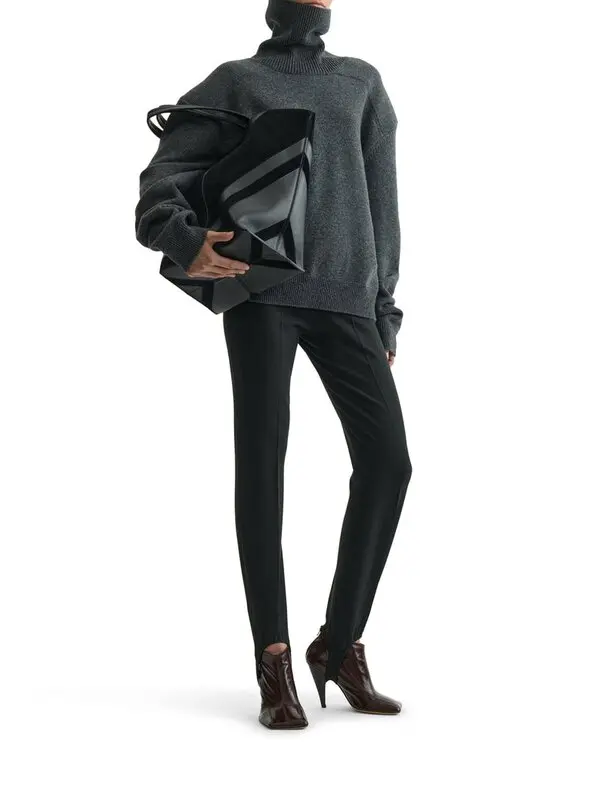 Phoebe Philo Wool And Cashmere Patched Shoulder Sweater