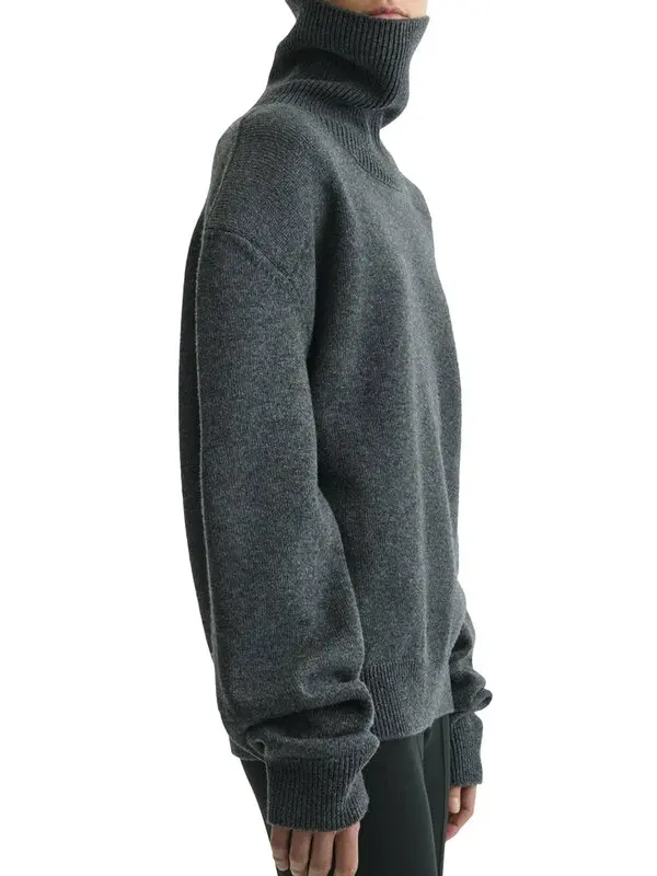 Phoebe Philo Wool And Cashmere Patched Shoulder Sweater