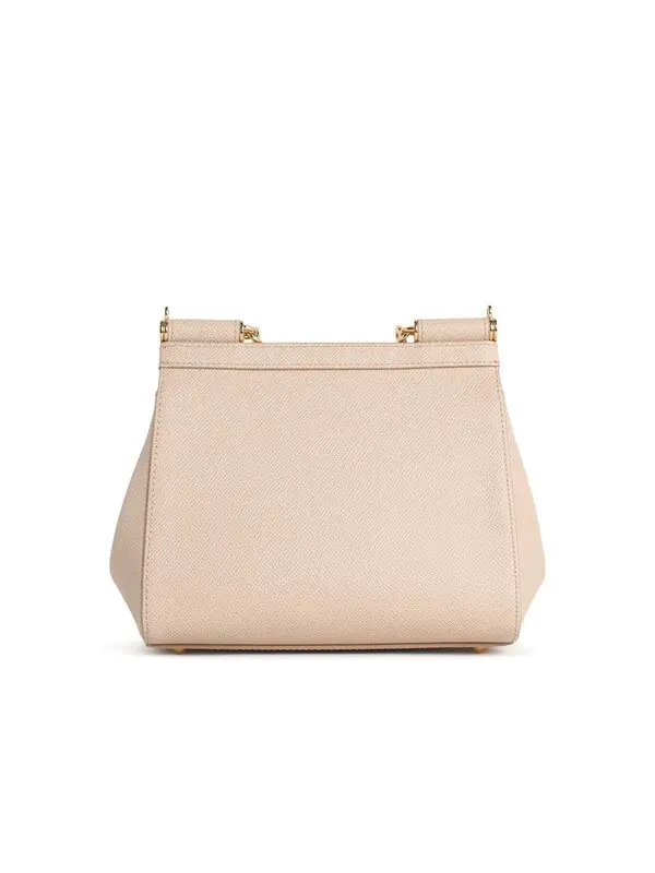 Dolce & Gabbana Small Sicily Handbag In Dauphine Calf Leather - Pink