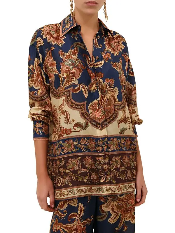 Zimmermann Aster Printed Silk Shirt