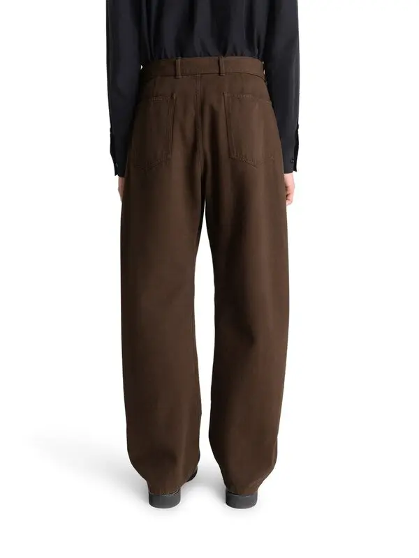 LEMAIRE Cotton Trousers With Braided Belt
