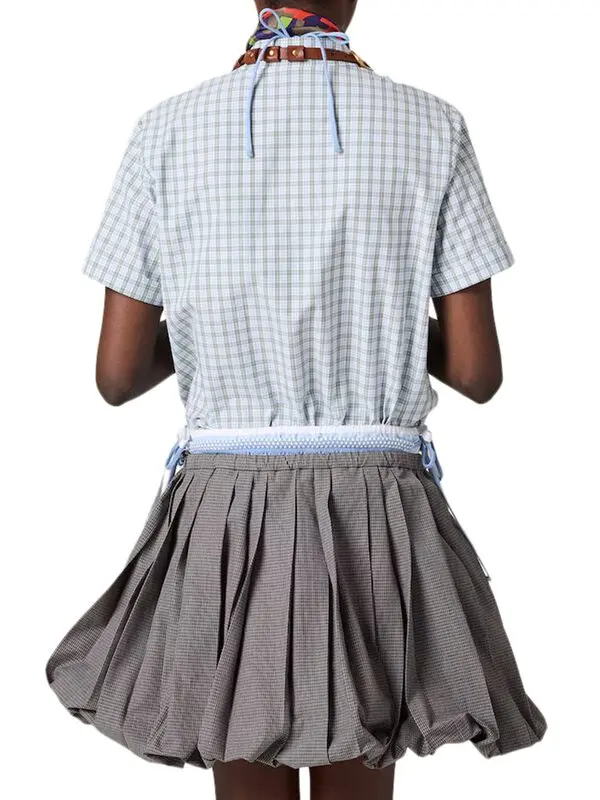 Miu Miu Check Poplin Shirt
