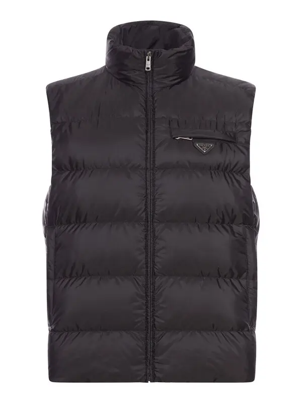 Prada Padded Feather Jacket In Re-nylon