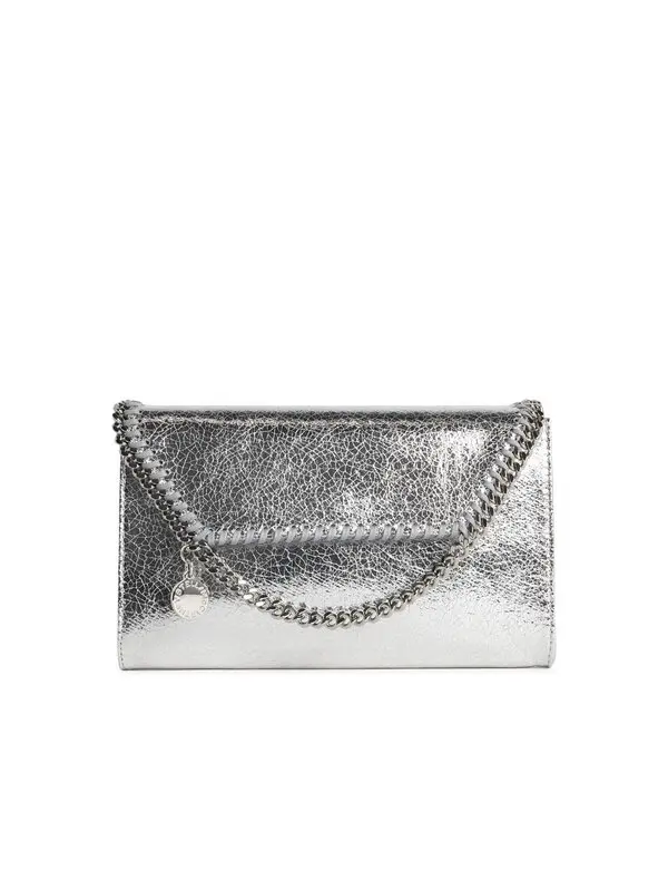 Stella McCartney Falabella Vegan Leather Wallet Bag - Silver
