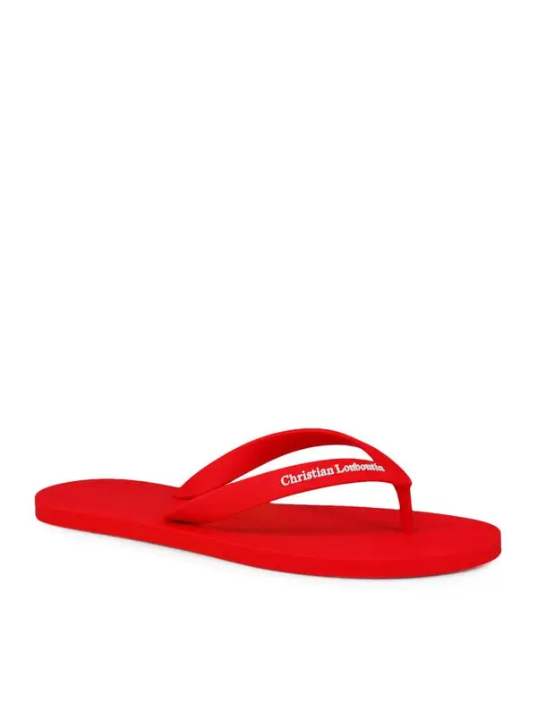 CHRISTIAN LOUBOUTIN Rubber Flip Flops With Logo