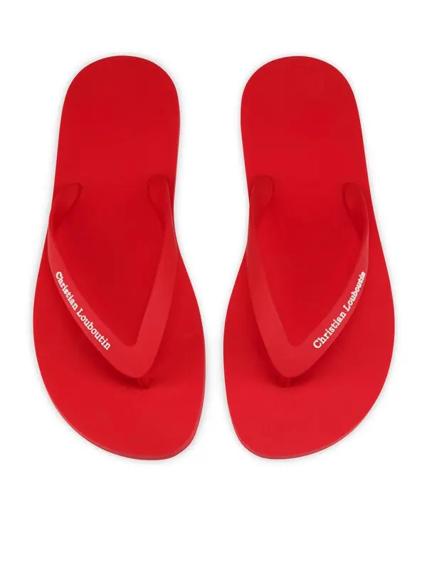 CHRISTIAN LOUBOUTIN Rubber Flip Flops With Logo