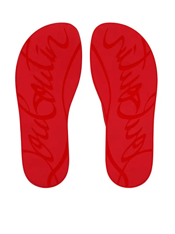 CHRISTIAN LOUBOUTIN Rubber Flip Flops With Logo