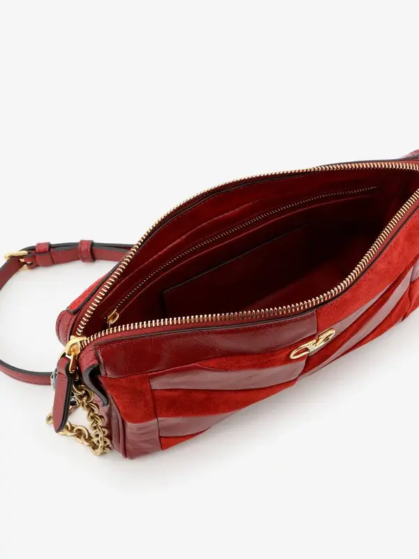 Valentino Garavani Panthea Suede And Leather Crossbody Bag - Multicolor