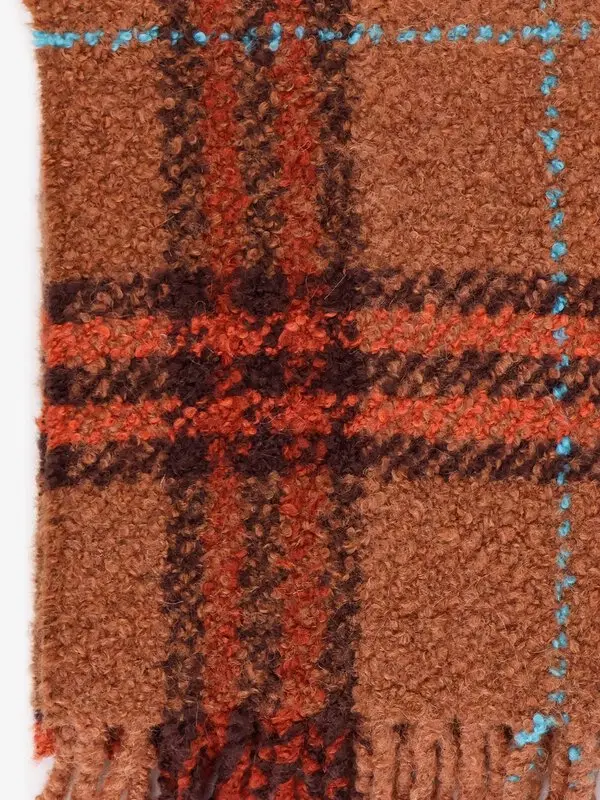 Burberry Wool Blend And Alpaca Boucle Scarf - Multicolor