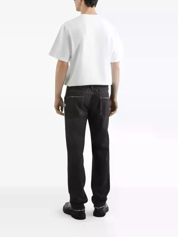 Dolce & Gabbana Embroidered Crystal-embellished Jeans