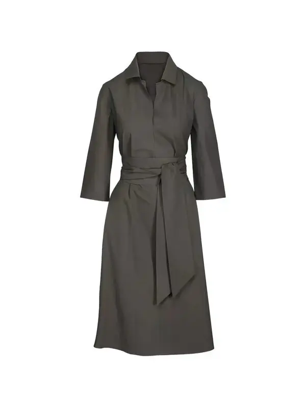 PETER COHEN Denise Belted Midi Dress - Grey