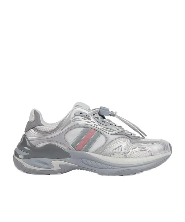 Gucci 2.0 Sneakers With Gg Trim - Silver