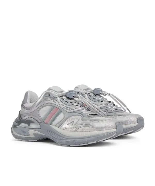 Gucci 2.0 Sneakers With Gg Trim - Silver