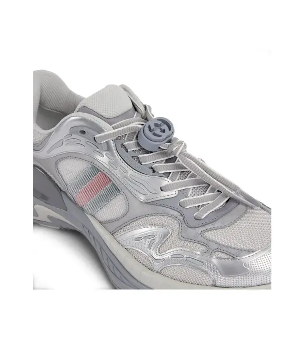 Gucci 2.0 Sneakers With Gg Trim - Silver