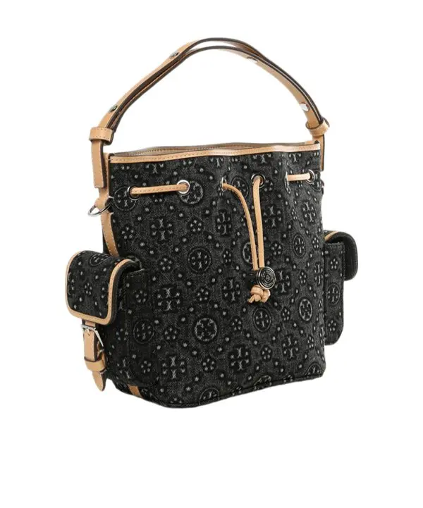 Tory Burch Drawstring Pattern Bucket Bag