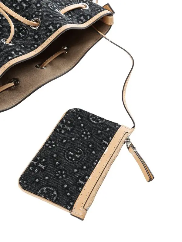 Tory Burch Drawstring Pattern Bucket Bag
