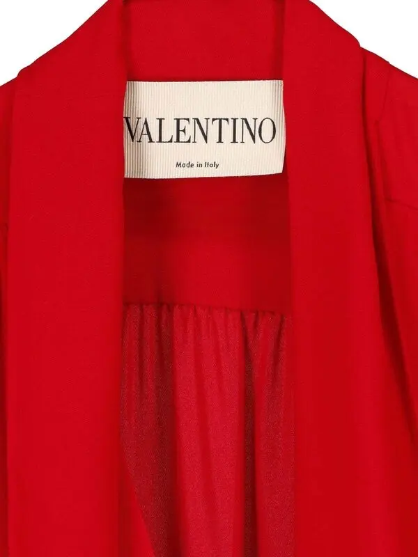 Valentino Garavani V-neck Blouse With Bow Detail - Red
