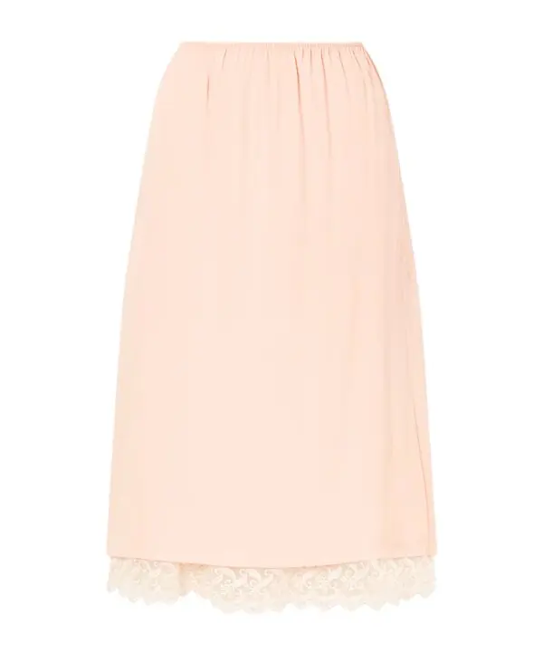 Simone Rocha Layered Lace-trimmed Midi Skirt