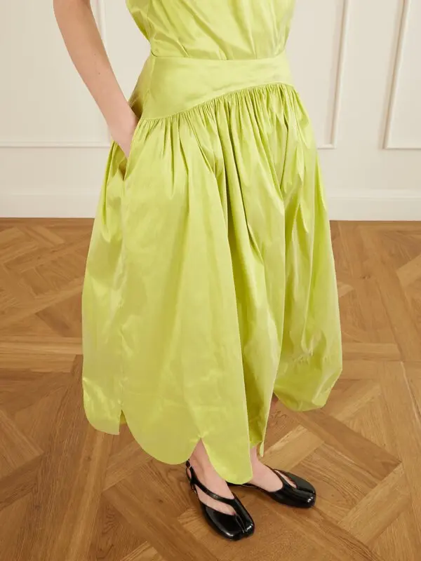 Simone Rocha Basque-style Midi Skirt With Petal Hem