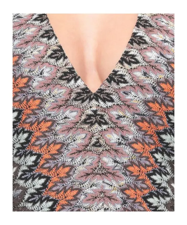 Missoni Chevron Knit V-neck Knitted Dress