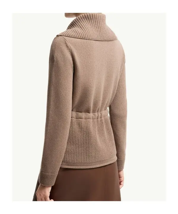 Moncler Wool Cashmere Blend Padded Zip-up Cardigan
