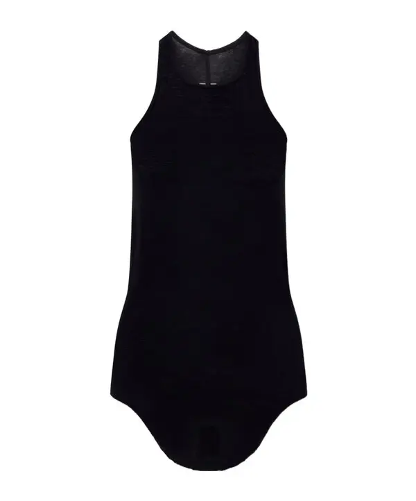 Rick Owens Racerback Slim Knit Bodysuit - Black