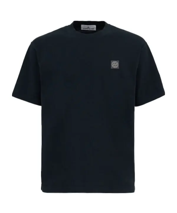Stone Island Logo Patch Cotton T-shirt
