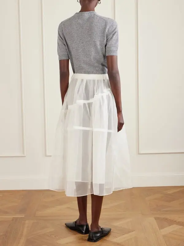 Simone Rocha Layered Pleated Midi Skirt