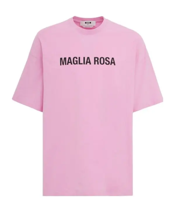MSGM Maglia Rosa Cotton T-shirt