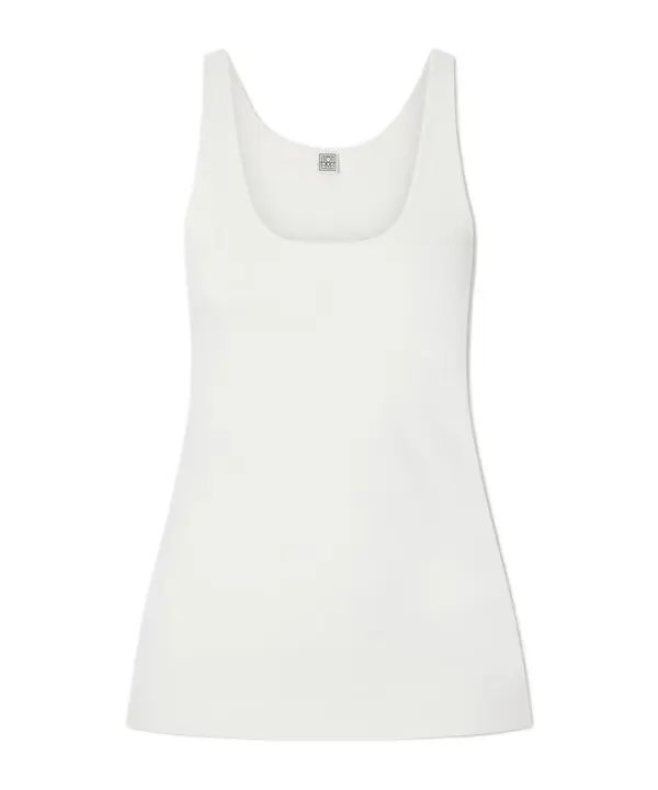 TOTEME U-neck Knit Tank Top - White