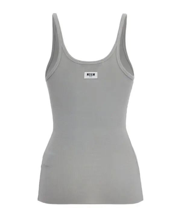 MSGM Ribbed Stretch Viscose Tank Top