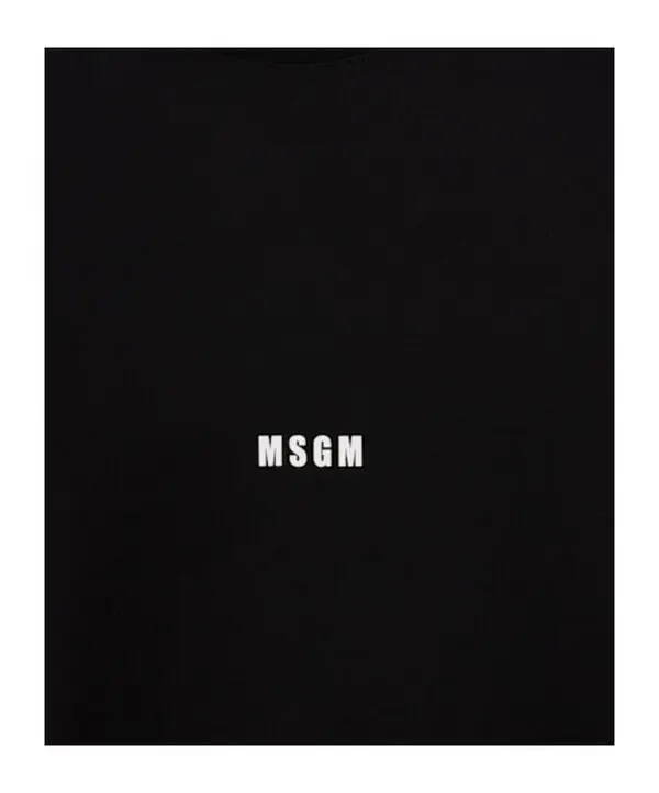 MSGM Logo Long Sleeve Cotton T-shirt