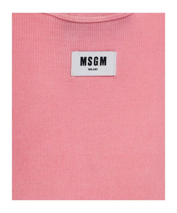 MSGM Ribbed Stretch Viscose Tank Top