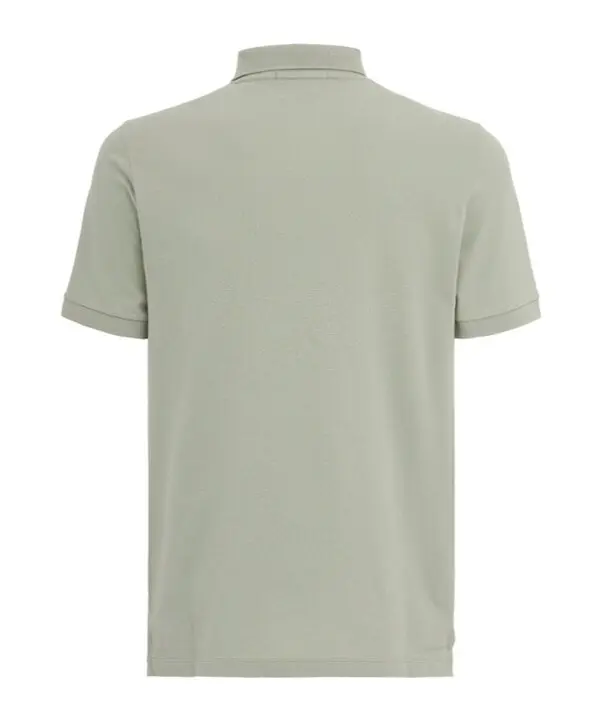 Stone Island Logo Patch Cotton Polo Shirt