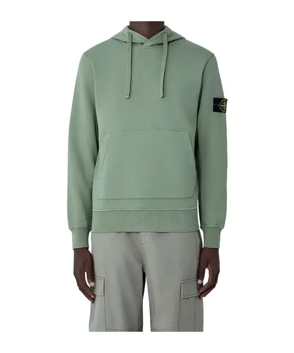 Stone Island Logo Motif Hooded Sweatshirt