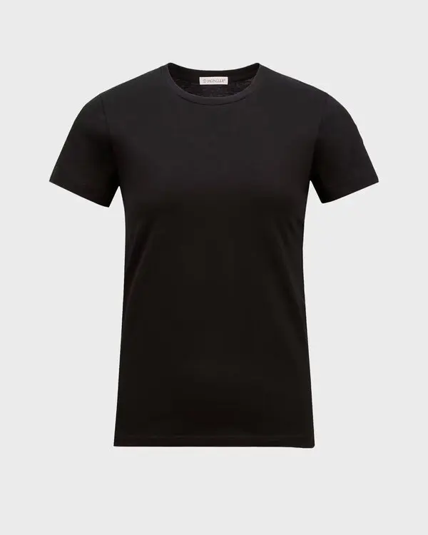 Moncler T-shirt Logo Patch Cotton Jersey